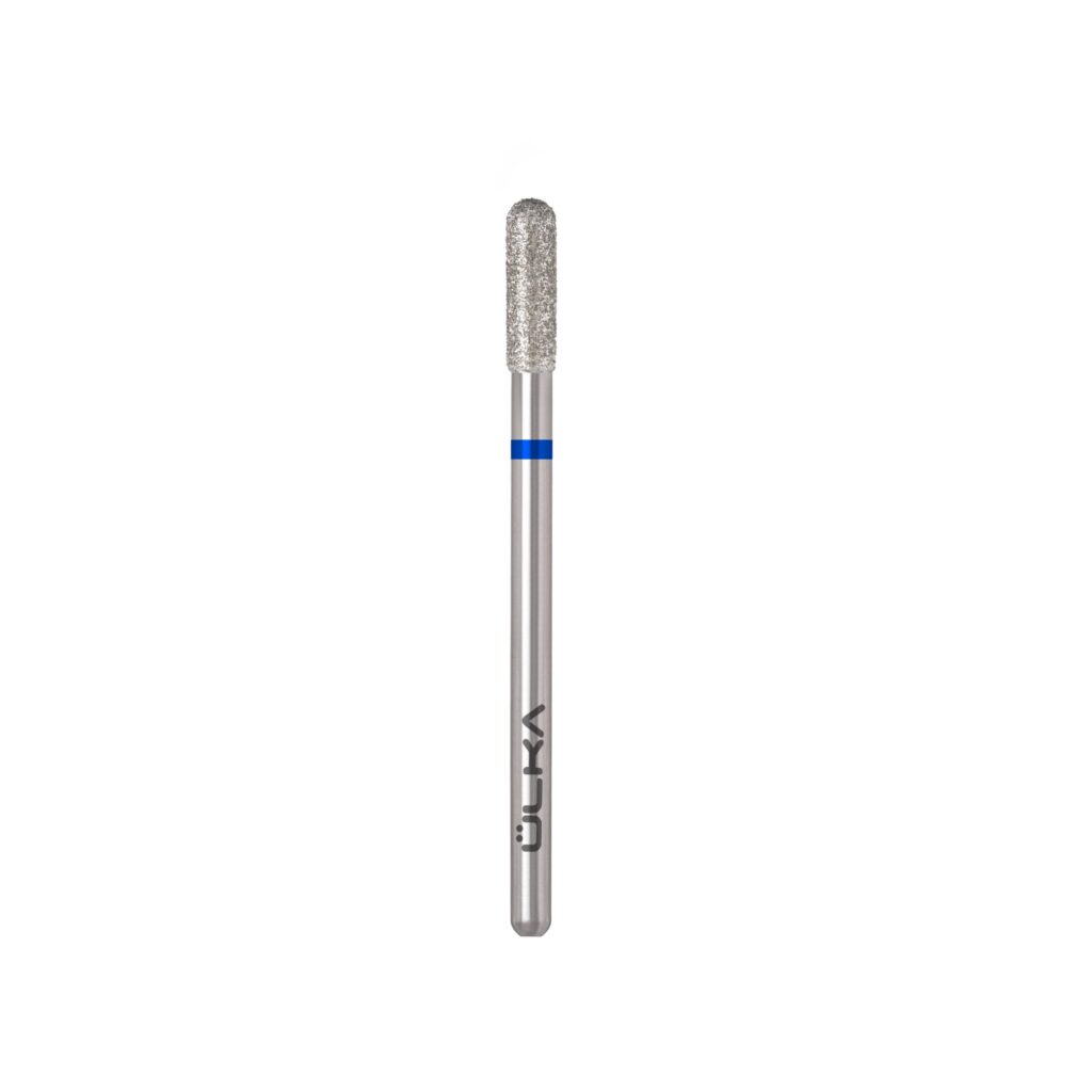 ÜLKA Diamond nail drill bit rounded cylinder blue head diameter 3 mm ...